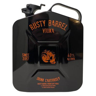 Rusty Barrel Vodka ﻿﻿J﻿erry Can Limited Edition Gift Pack (Black) 700m