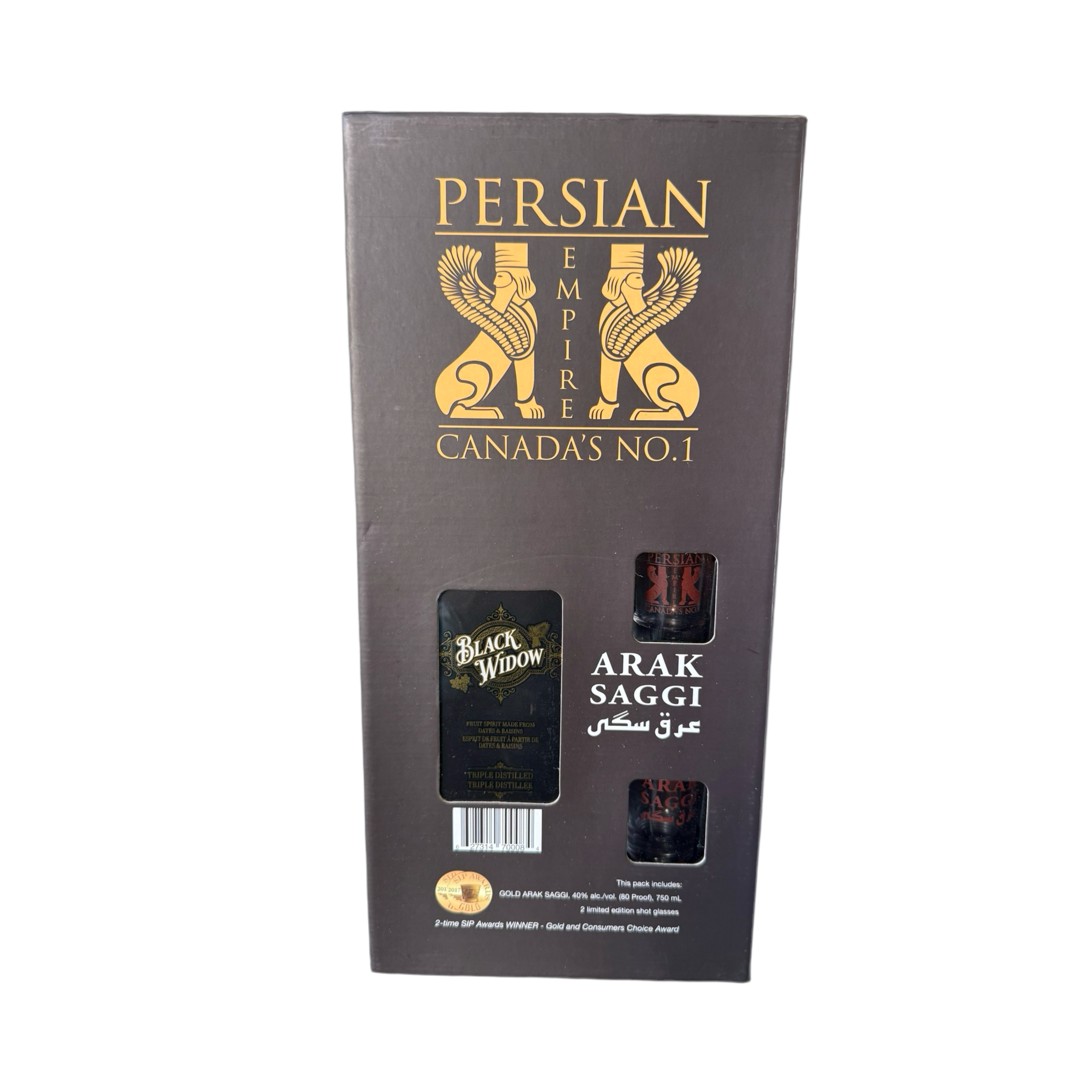Arak Saggi Black Widow Gift Pack 750ml