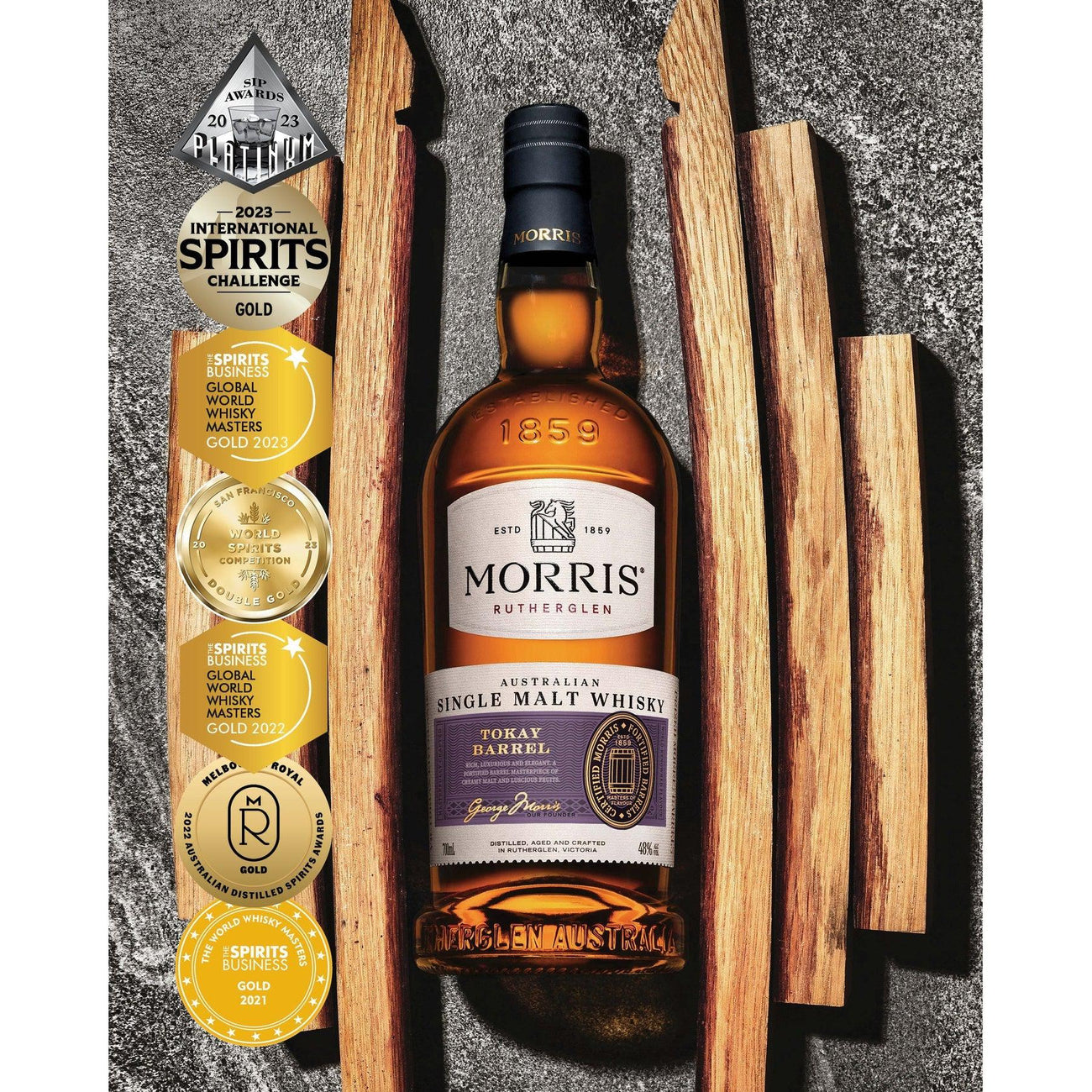 Morris Rutherglen Tokay Barrel Single Malt Australian Whisky 700ml