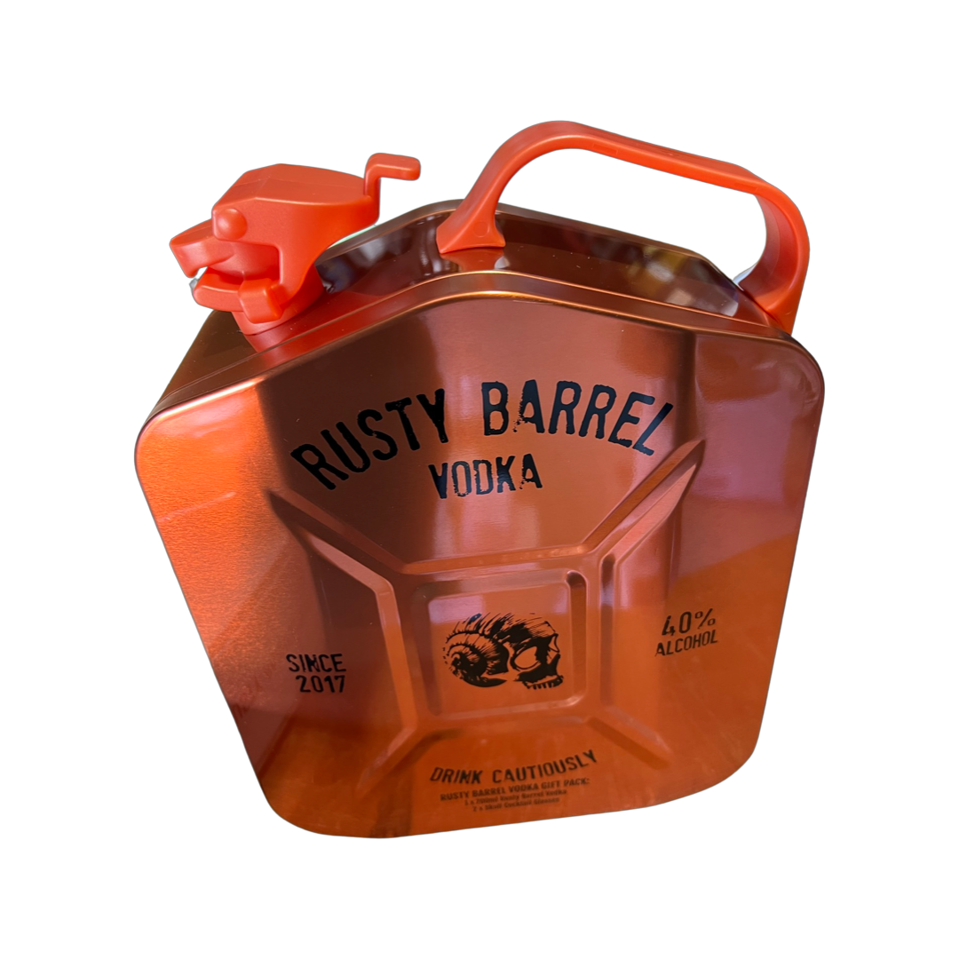 Rusty Barrel Vodka ﻿﻿J﻿erry Can Limited Edition Gift Pack 700ml